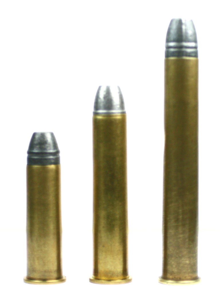 PHOTO 4 50-70 left, 50-90 & 50-140 all black powder era cartridges